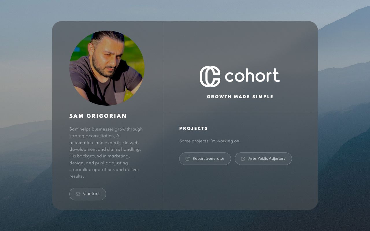 Cohort | Marketing Dashboard | Website Development